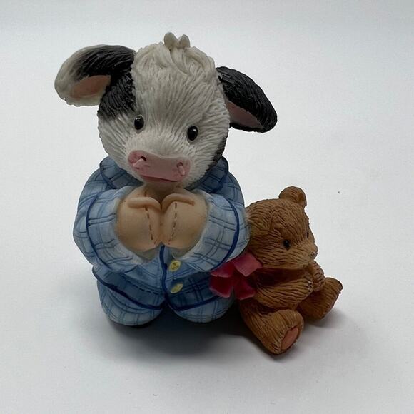 Enesco | Other | Marys Moo Moos Jesus Loves Moo Praying Cow Figurine ...
